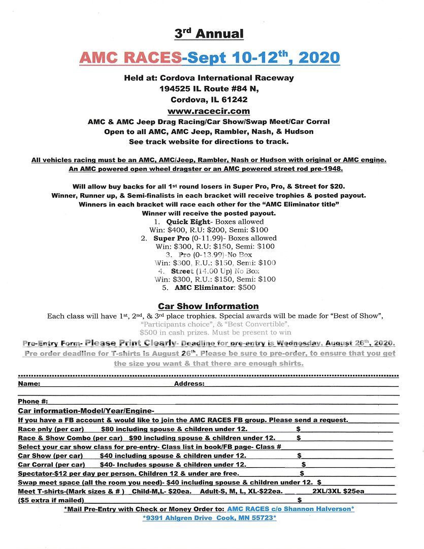 AMC RACES 2020-Cordova,IL - The AMC Forum - Page 1