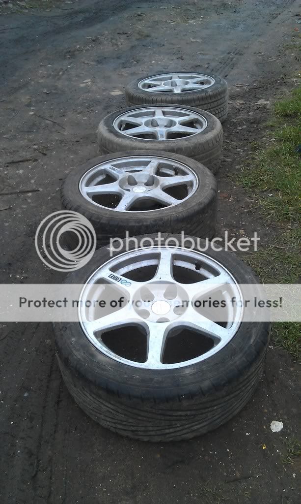 4 Evo 8 Enkei wheels - 5x114.3 et38 17x8 - £350 - Leamington Spa, W ...